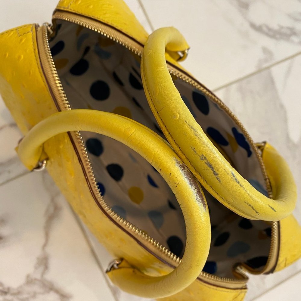 Rare Kate Spade Head In The Sand Melinda Yellow Ostri… - Gem